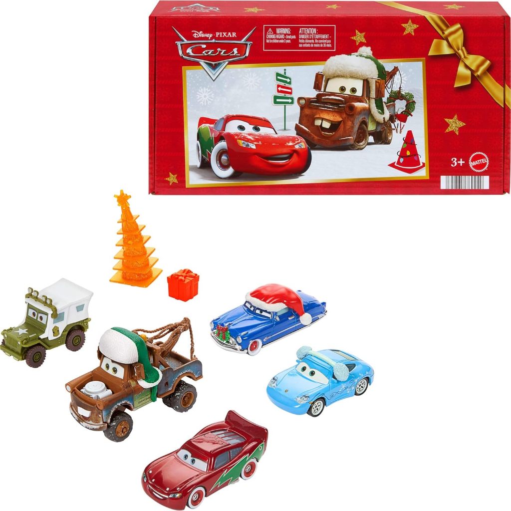 Jual Mattel Disney and Pixar Cars Toy Multipack, Set of 5 Winter-Themed ...