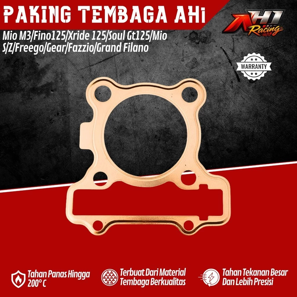 Jual AH1 Gasket Packing Paking Head Tembaga Mio M3 Fino Xride Soul Gt ...