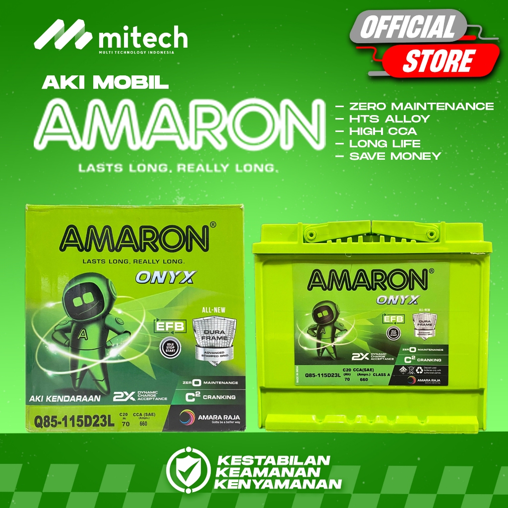Jual Amaron Hi Life Onyx Aki Mobil Mazda 2 Skyactive Q85 / 115D23L 12V / 70Ah | Shopee Indonesia