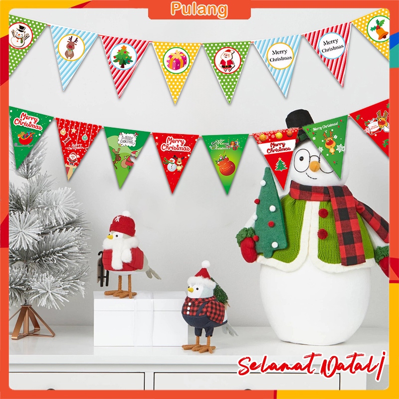 Jual Pulang Dekorasi Natal Panji-panji Natal Bendera dan spanduk ...