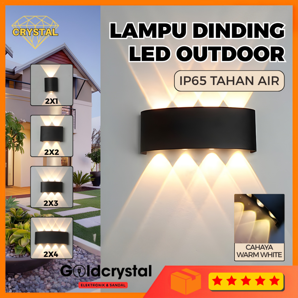 Jual Lampu Dinding Taman Outdoor COB 2X1/2X2 /2X3 /2X4W LED Pilar Lampu ...
