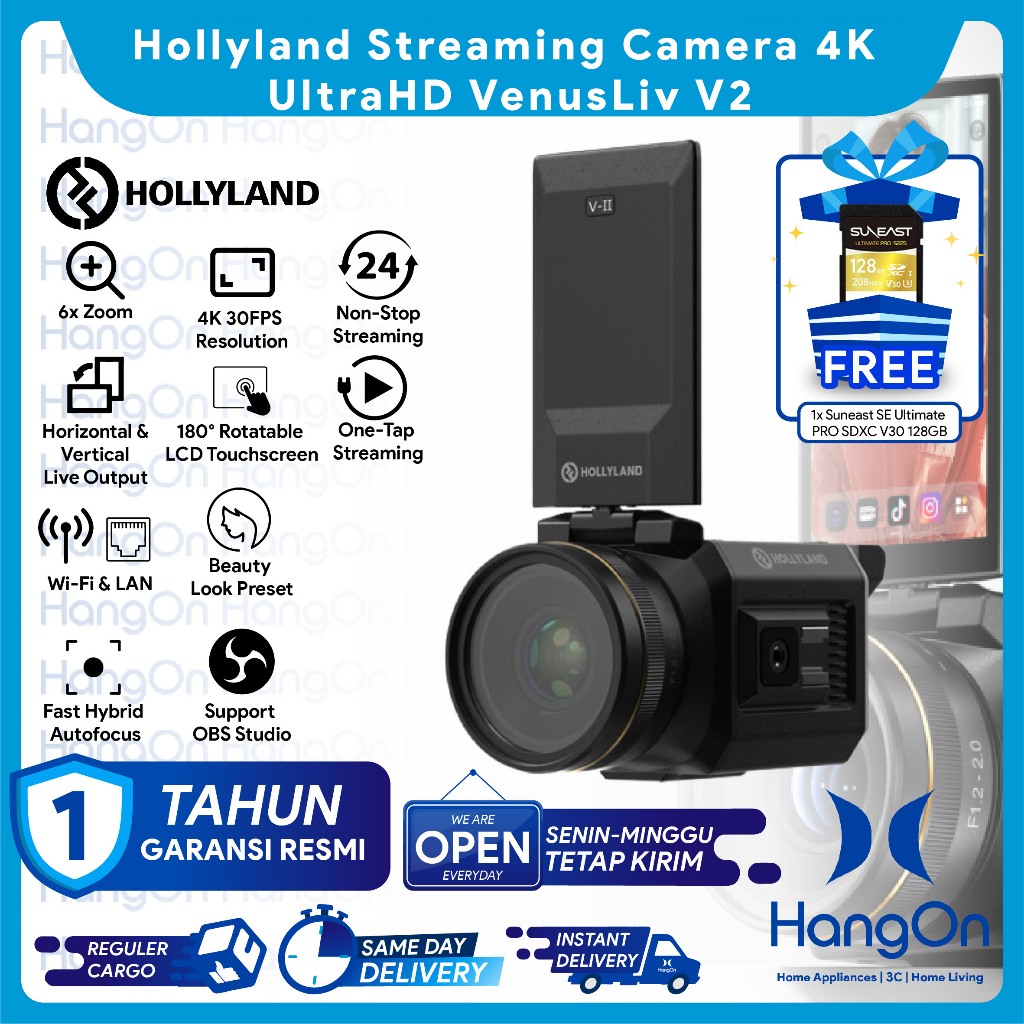 Jual Hollyland VenusLiv V2 Live Streaming Camera 4K UltraHD 30FPS ...