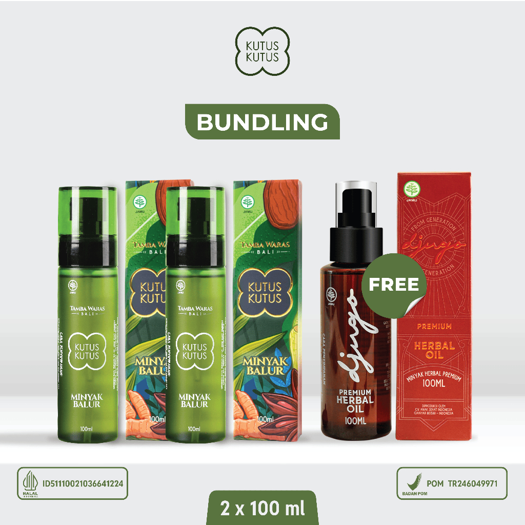 Jual Kutus Kutus Tamba Waras Pijat Balur Herbal Asli 2x100ml Free Djugo ...