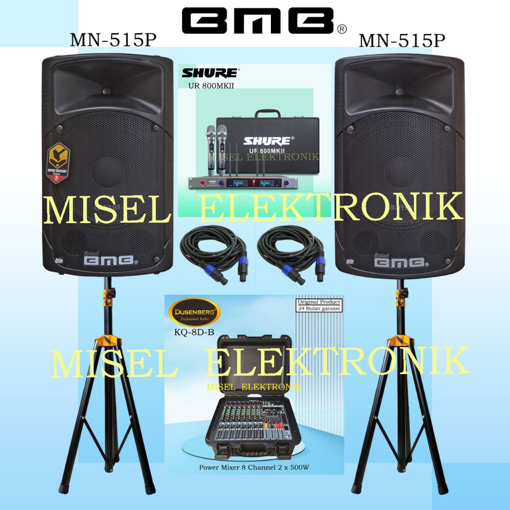 Jual Paket Sound System Indoor Speaker Pasif 15 Inch BMB MN-515P Power ...