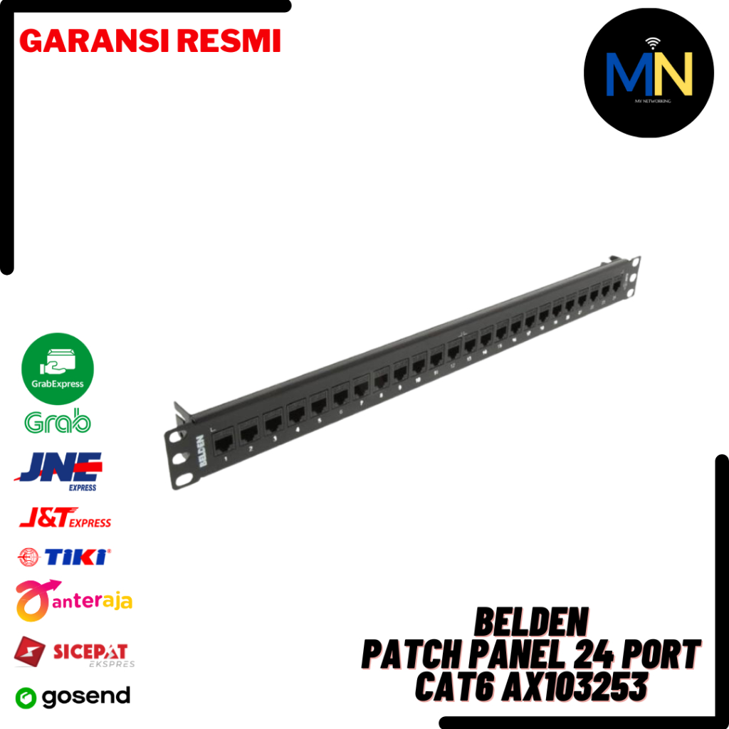 Jual Belden Patch Panel 24 port Cat6 / Patchpanel 24 Port Cat 6 AX103253 | Shopee Indonesia