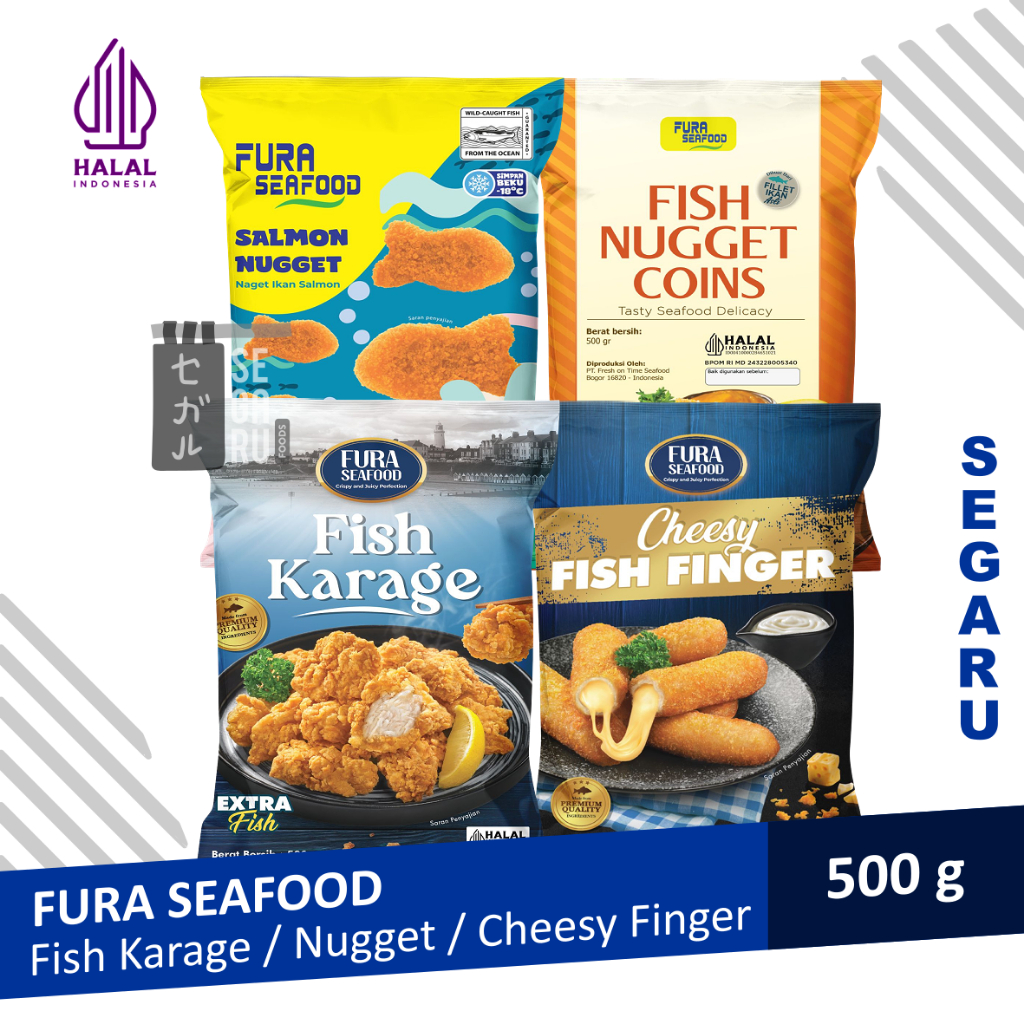 Jual Fura Seafood Fish Nugget / Karage / Cheesy Fish Finger 500 Gram ...