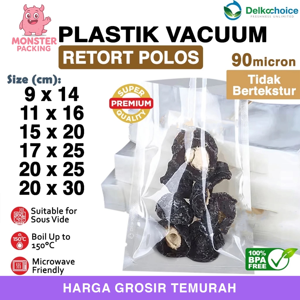 Jual Plastik Vacuum RETORT Vakum bag Makanan Kemasan Tahan Panas Rebus ...