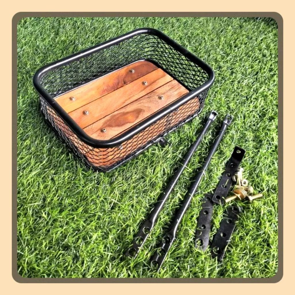 Jual Keranjang Depan Sepeda custom alas kayu | Shopee Indonesia