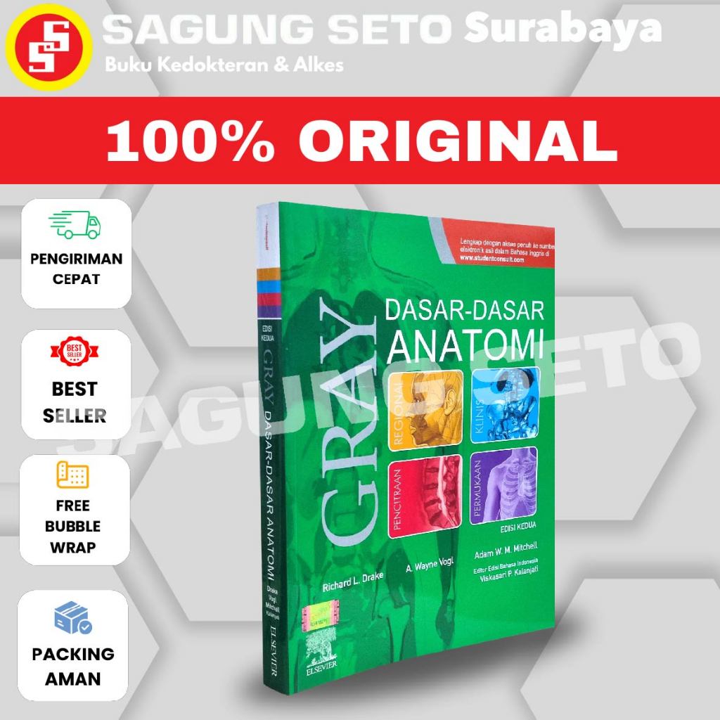 Jual BUKU DASAR-DASAR ANATOMI EDISI 2 GRAY - RICHARD L. DRAKE | Shopee ...