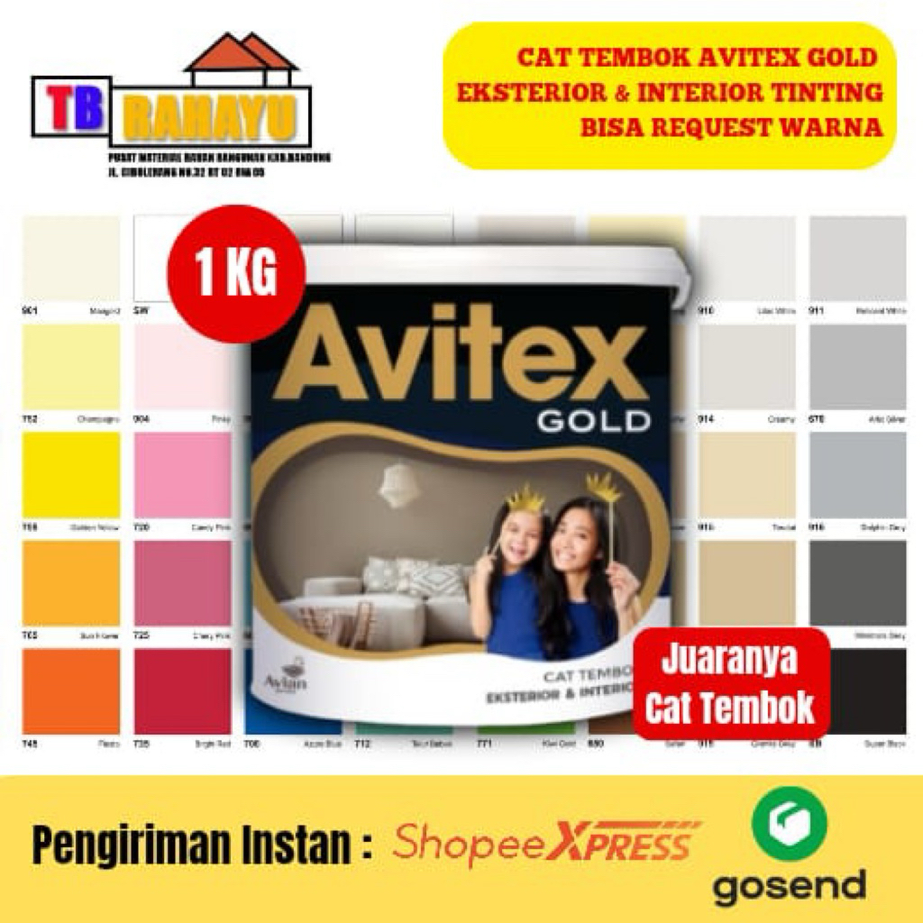 Jual Cat Tembok Eksterior & Interior Avitex Gold, Avitex Gold Cat ...