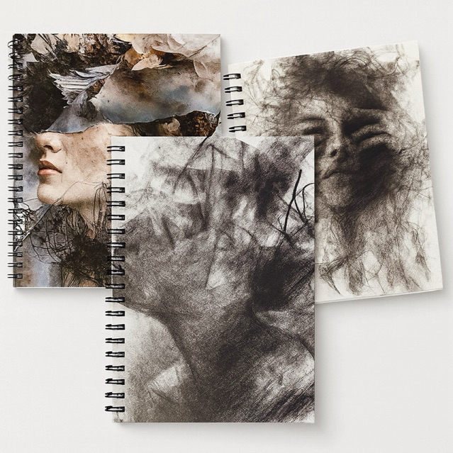 Jual Notebook A5 Lukisan Buku Diary Aesthetic Buku Jurnal Sekolah 50 ...
