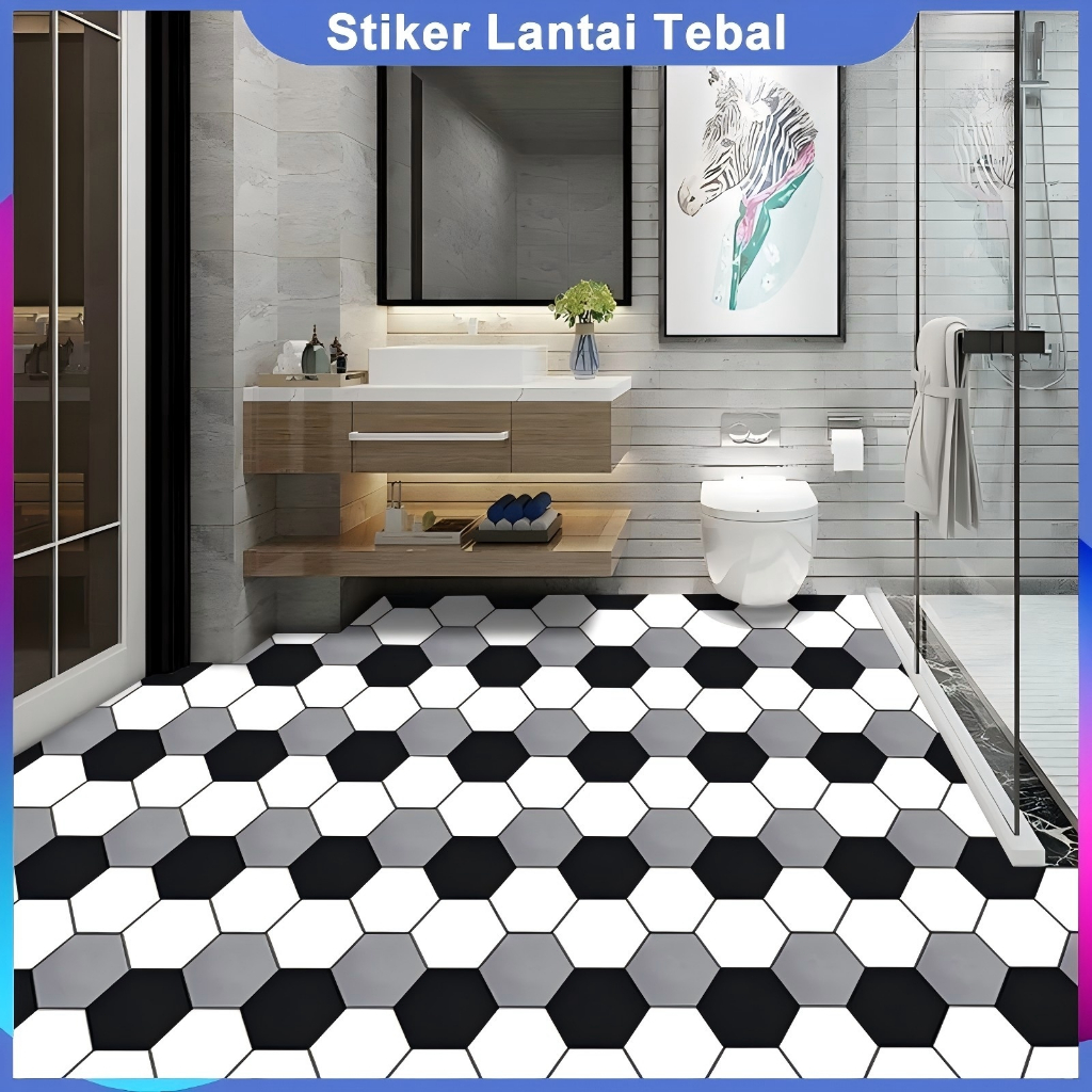 Jual 5 M *61CM Lantai PVC Stiker Perekat Diri Stiker Lantai Kamar Mandi ...