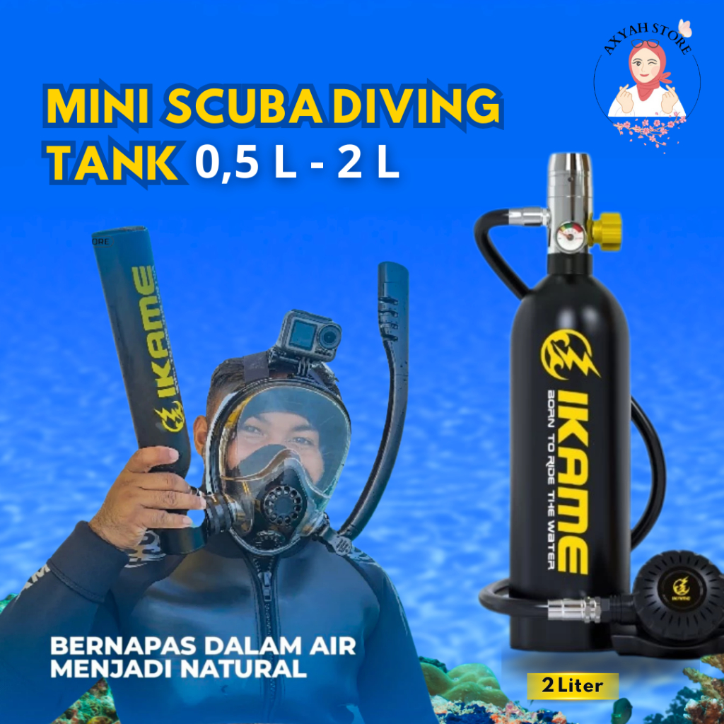 Jual [ IKAME ] Diving Tank Alat Selam Snorkeling / Tabung Selam Mini ...