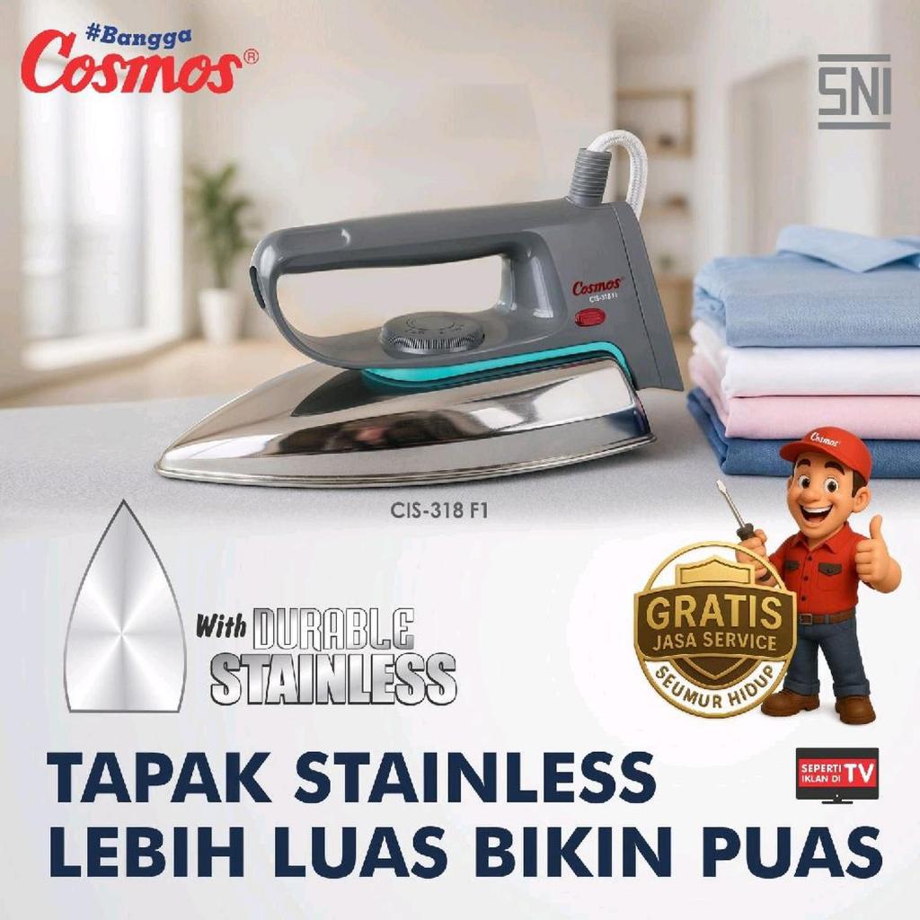 Jual Cosmos Setrika Listrik CIS 318 F / CIS-318F Garansi Resmi | Shopee ...
