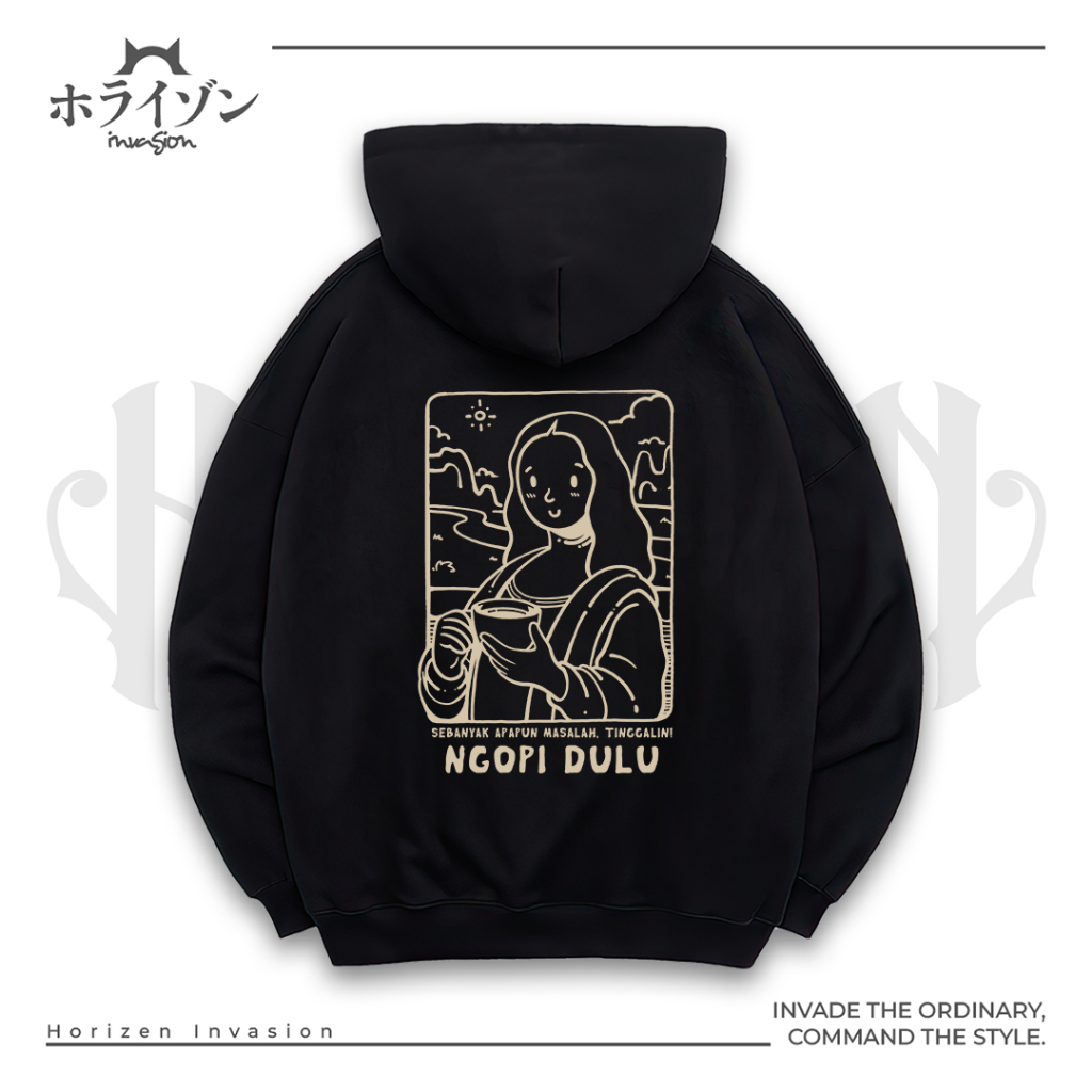 Jual Horizen Invasion Hoodie Sebanyak Apapun Masalah Ngopi Dulu - 100% ...