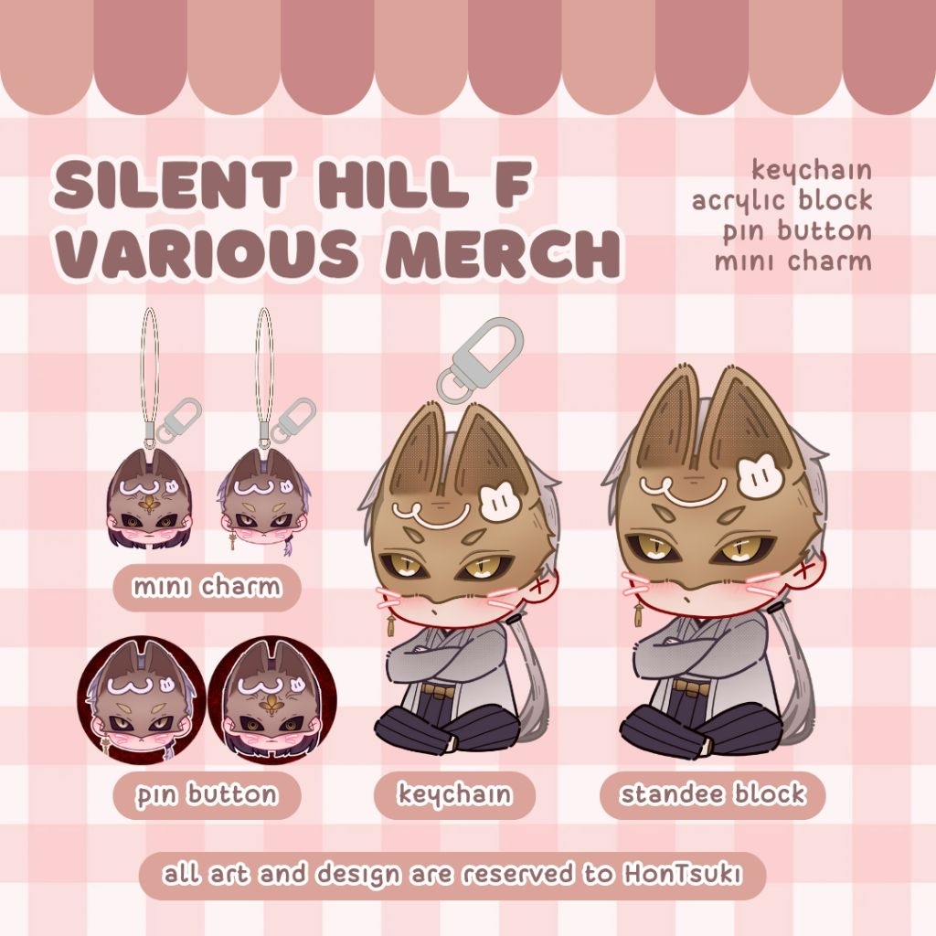 Jual [Ready Stock] Silent Hill f Hinako & Kotoyuki (Fox Mask) Keychain ...