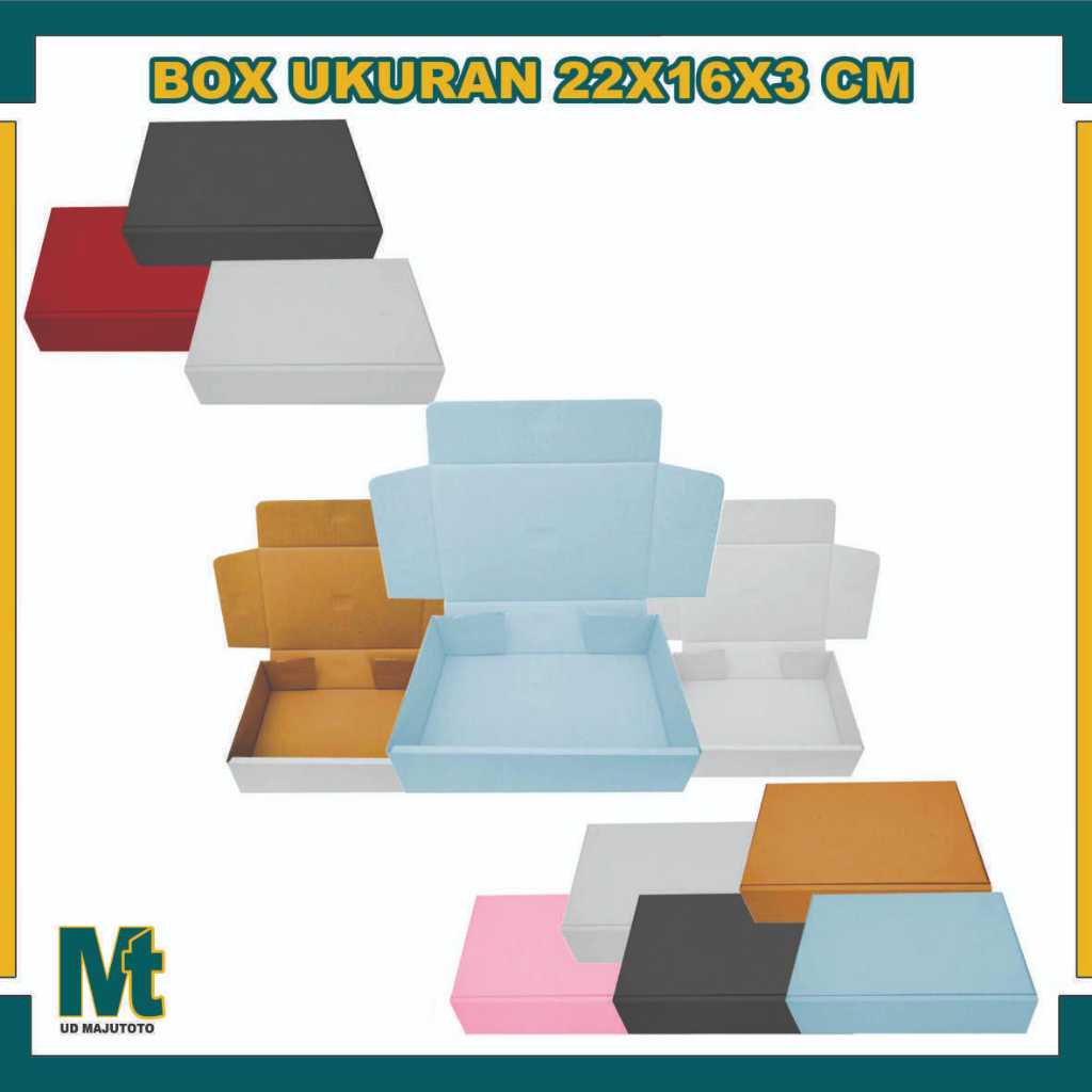 Jual Box 22x16x3 cm / Box Lipat Depan / Box Hampers / Karton Polos ...