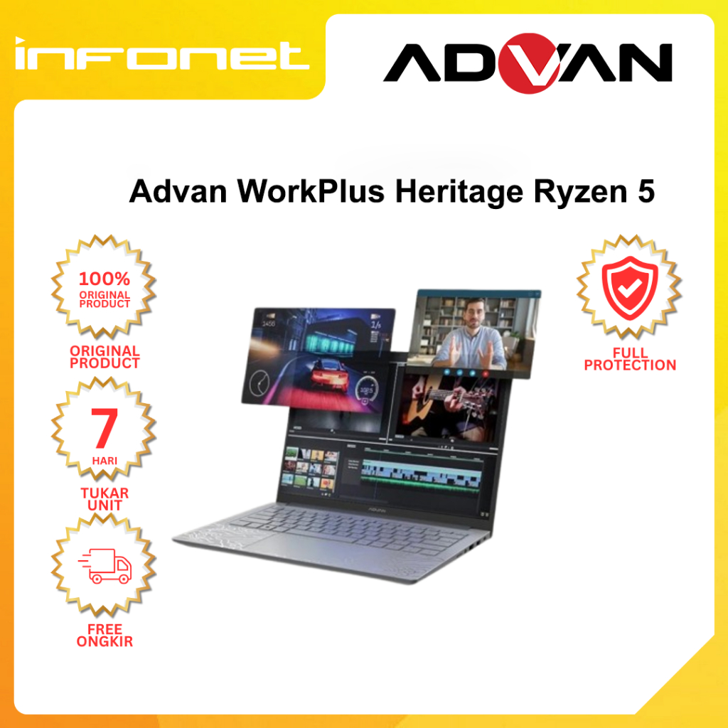 Jual Advan WORKPLUS HERITAGE RYZEN 5 7535HS 8GB 512GB 14" WUXGA W11 ...