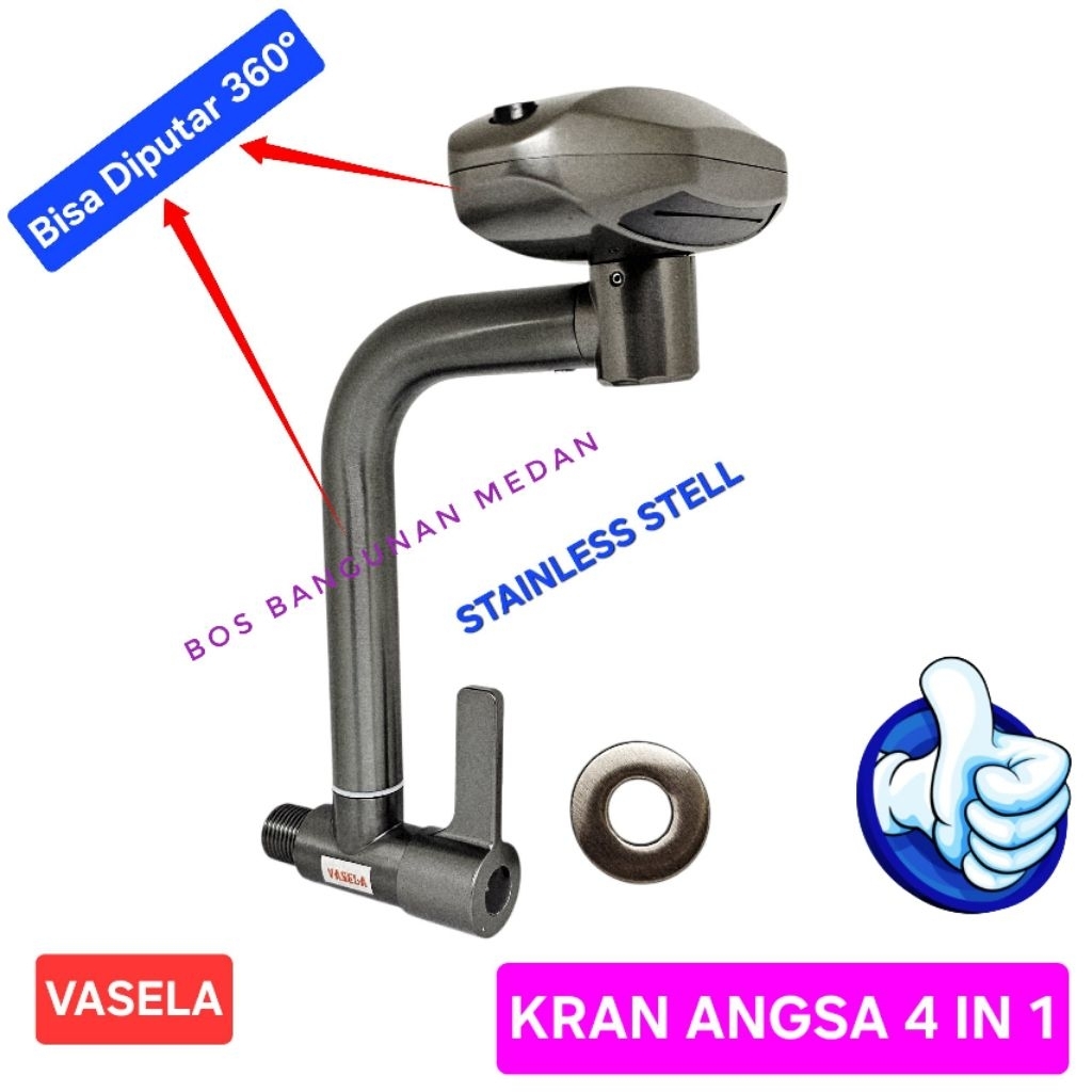 Jual Kran Air Terjun 4 Mode Keran Cuci Piring Kran Sink Tembok Kran ...