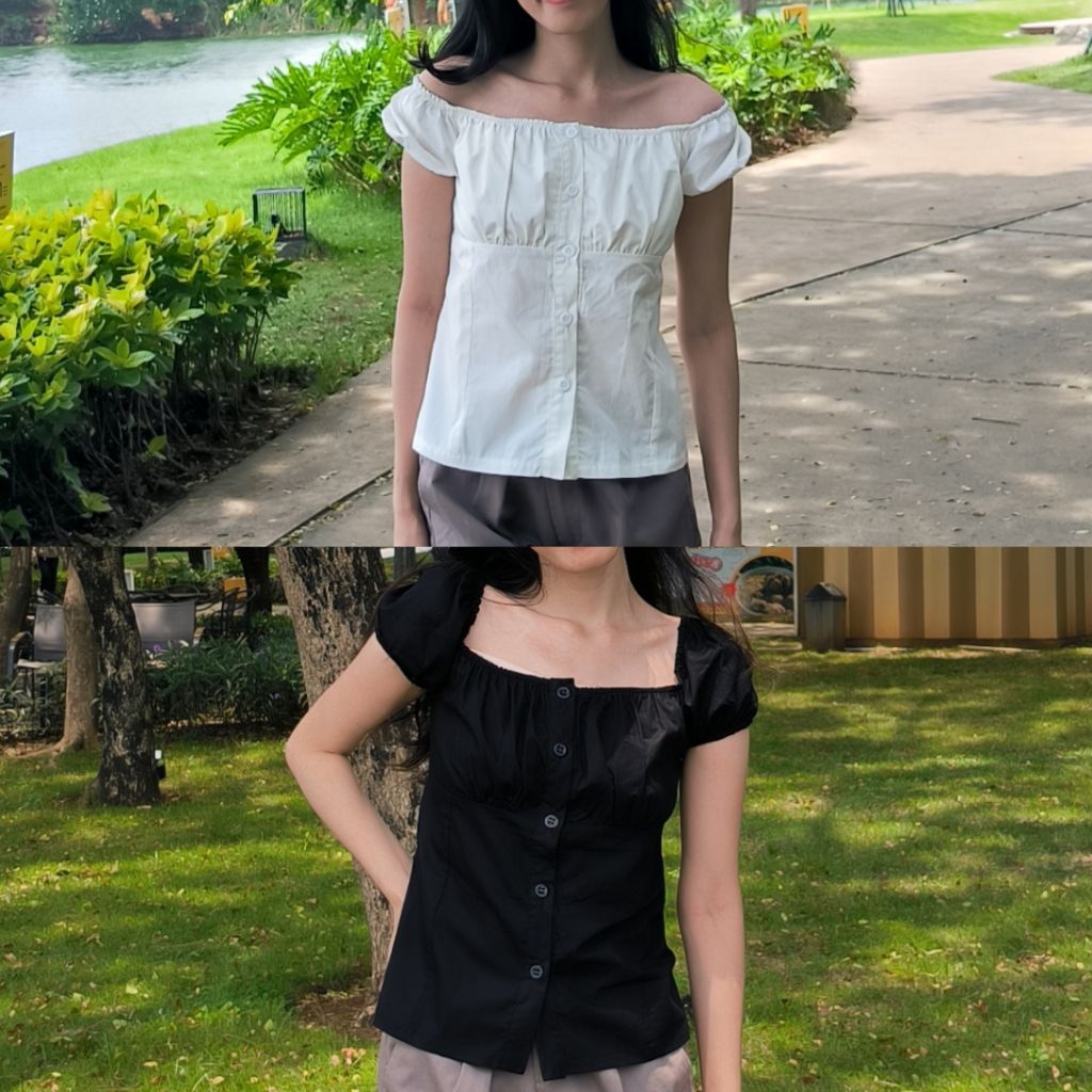 Jual Calla Top | Off Shoulder Top | Atasan Wanita Aesthetic | Sabrina ...