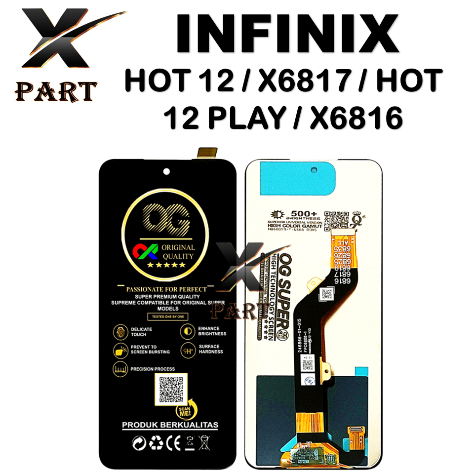 Jual LCD TOUCHSCREEN INFINIX HOT 12 / X6817 / HOT 12 PLAY / X6816 ...