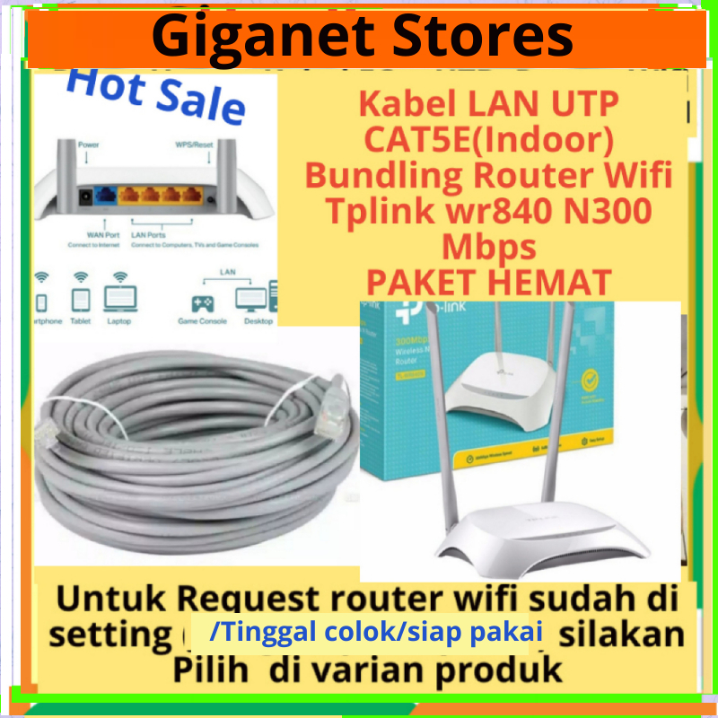 Jual Kabel LAN UTP Indoor Cat5e Kabel WIFI 40m 50m 60m 70m 80m Bundling ...