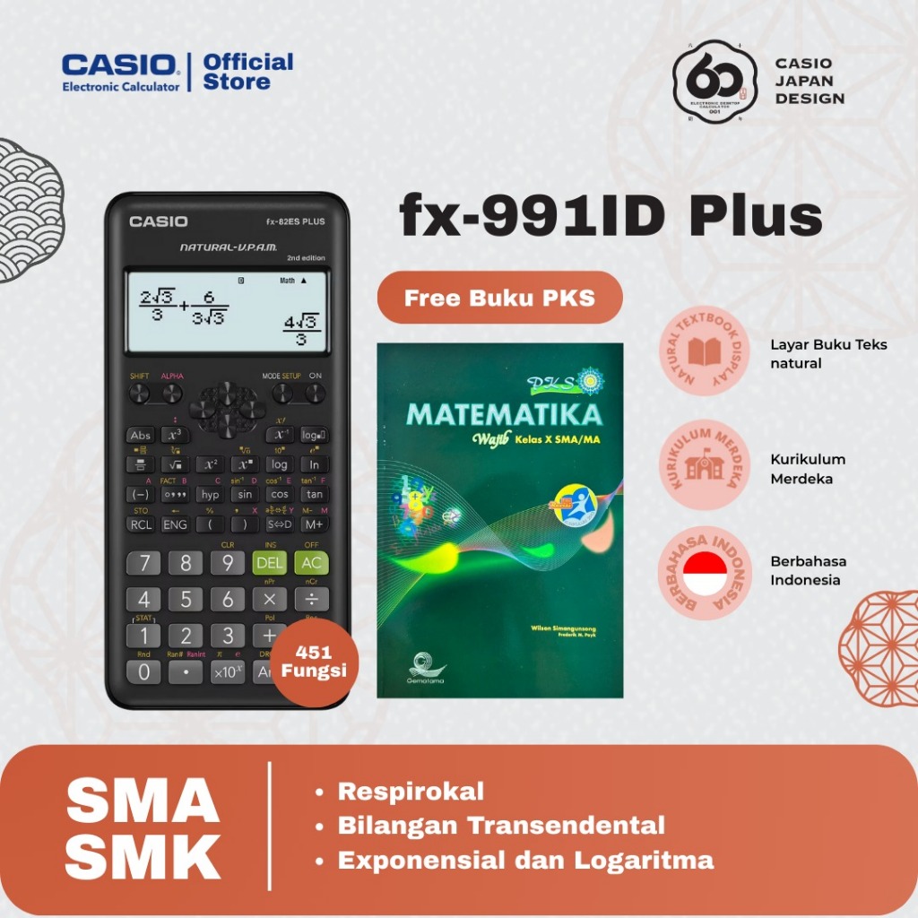 Jual Casio Calculator Scientific ClassWiz untuk SMA / SMK / High School/ Vocational High School ...