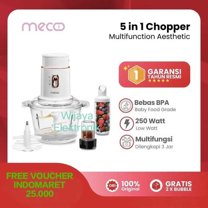 Jual MECOO CHOPPER Most Aesthetic 5 in 1 Odorless Chopper 250 Low Watt ...