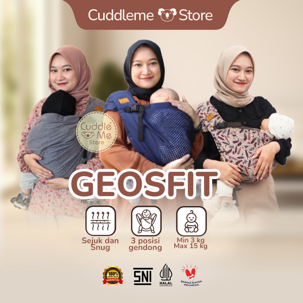Jual CuddleMe Geosfit Air & Sporty Spessa Gendongan Bayi Instant Motif ...