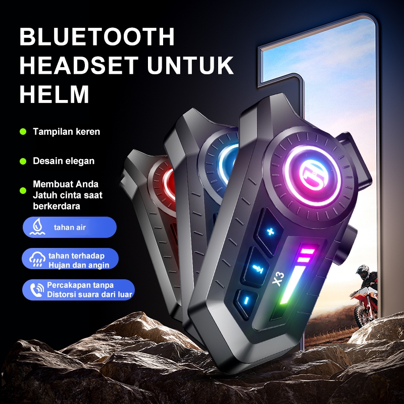 Jual JZAQ X3 Headset Helm Bluetooth / HeadPhone Helm Bluetooth ...