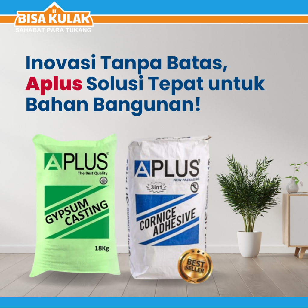 Jual Cornice Aplus ORIGINAL 20Kg | Lem Gypsum, List Plafon, dan Dinding ...