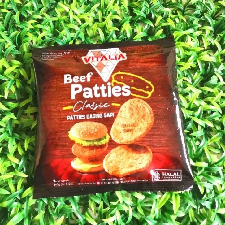 Jual Vitalia Beef patties classic (Patties daging sapi) isi 6 - Berat ...