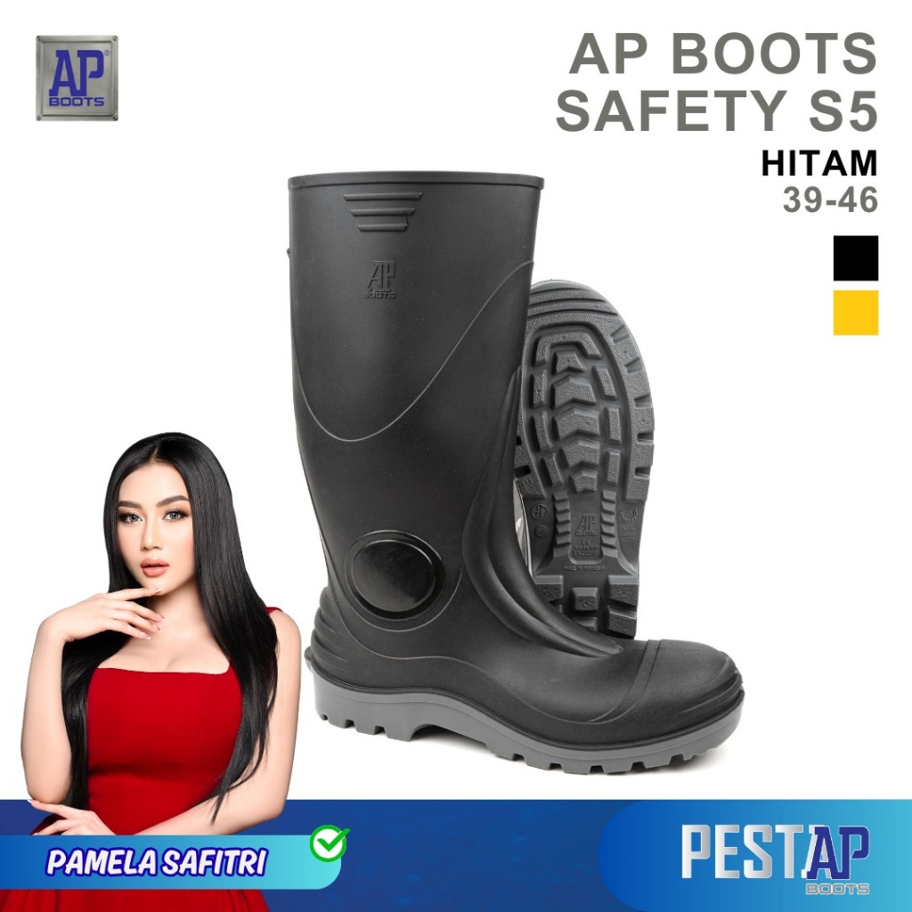 Jual AP Boots Safety S5 BLACK - Sepatu Boot PVC | Shopee Indonesia