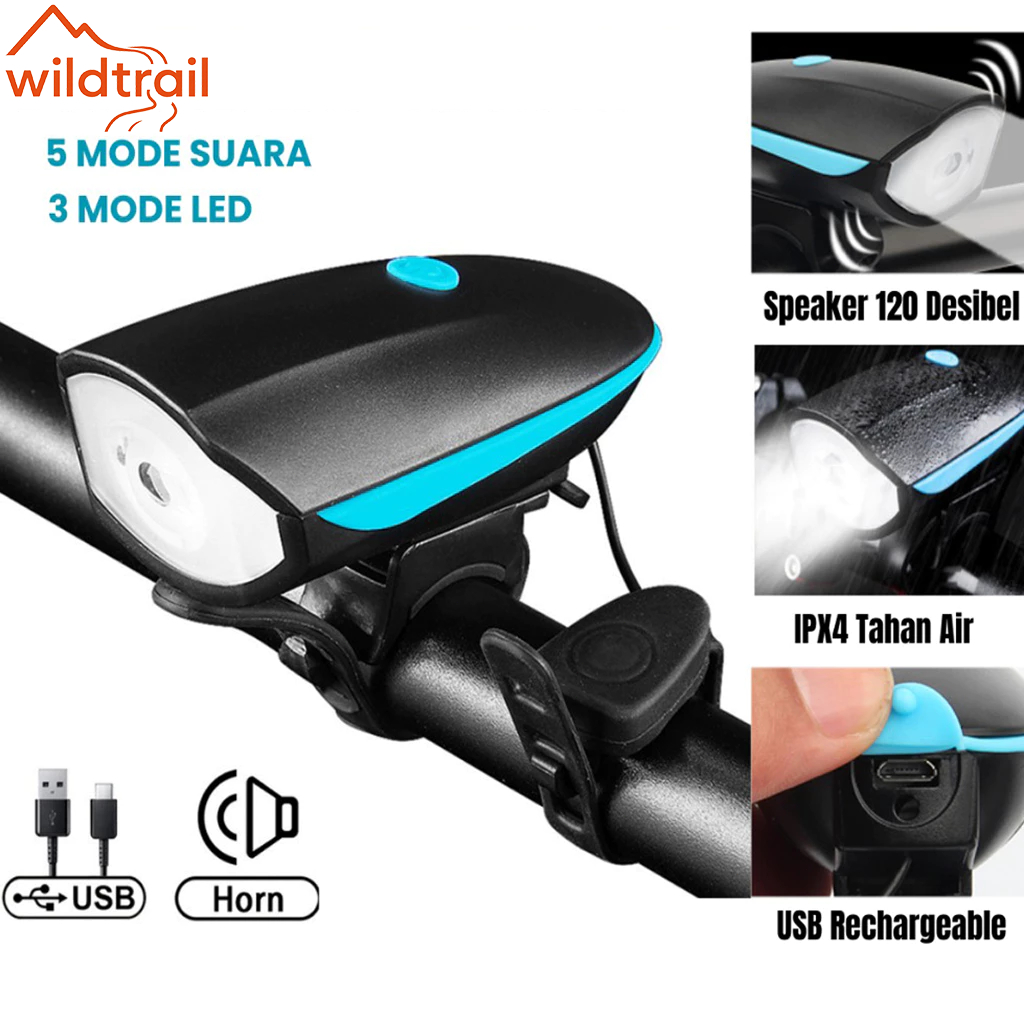 Jual Lampu Sepeda Plus Bel Klakson Tahan Air dan 7588 Speaker 120dB ...