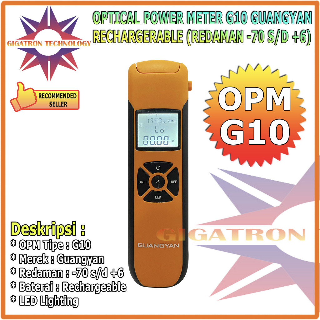 Jual Optical Power Meter G10 Guangyan OPM G10 Power Meter Fiber Optic FO / OPM G10 Mini ...