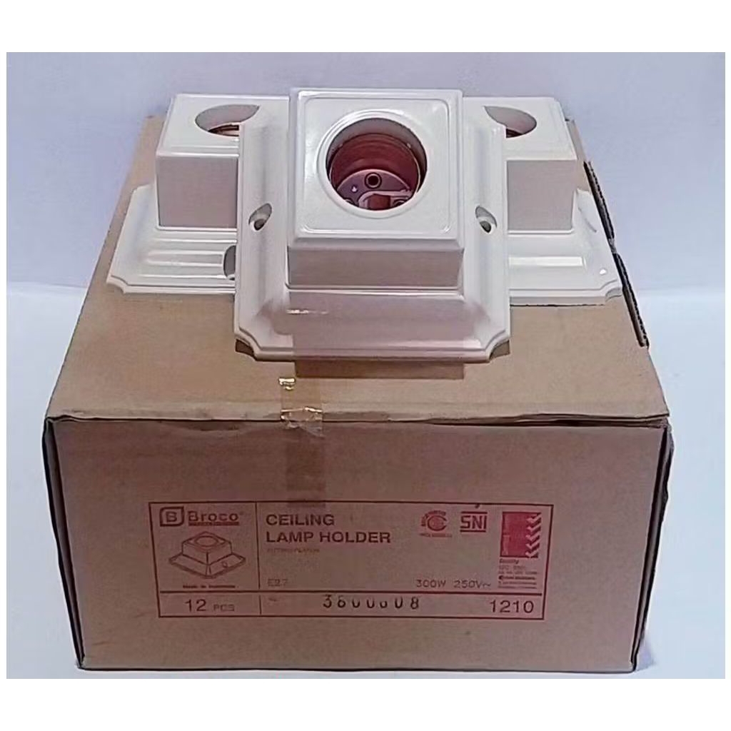 Jual BROCO FITTING PLAFON SEGI / PERSEGI CREAM 1210 | Shopee Indonesia