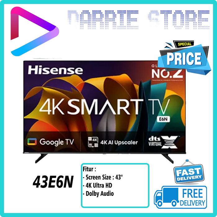 Jual Hisense 43E6N E6N Series Smart TV Google TV 43 inch 4K Ultra HD ...