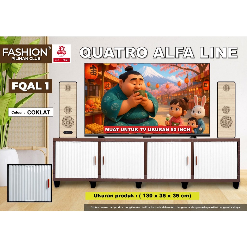 Jual CLUB Fashion Quatro Line Meja TV Plastik Minimalis Konsol TV Meja ...