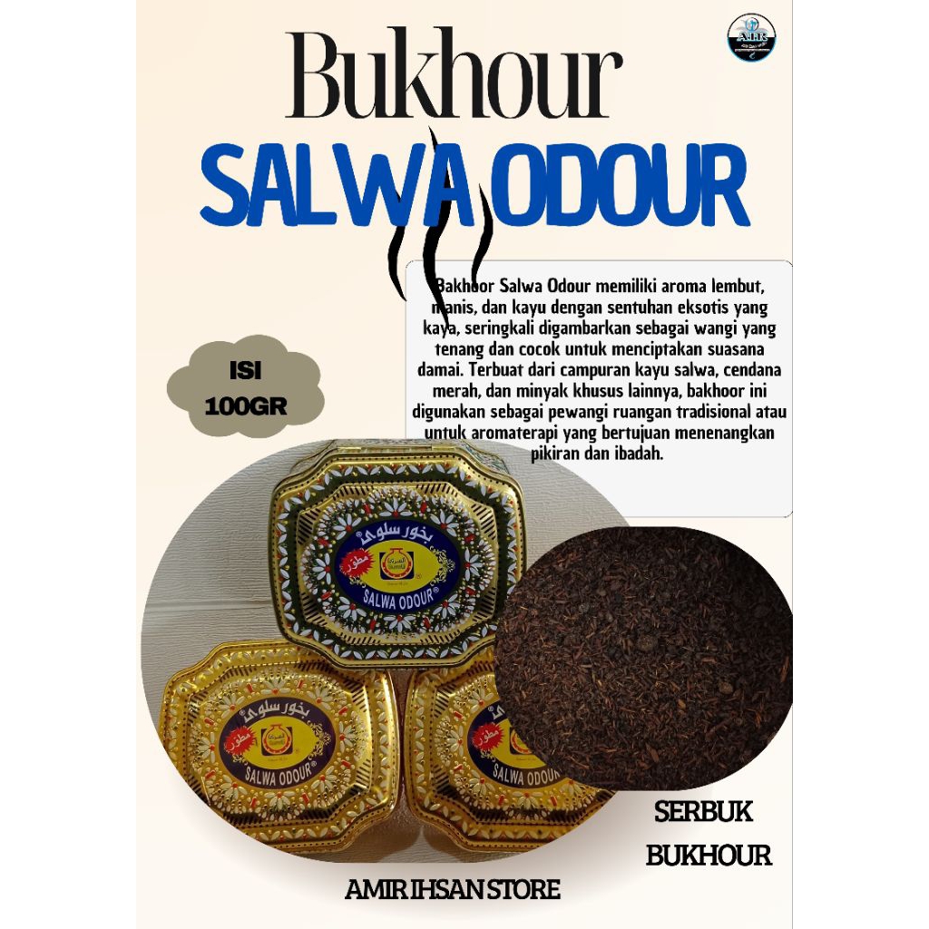 Jual BUKHOUR SALWA ODOUR 100GR/Bukhori salwa odour kayu salwa dan ...