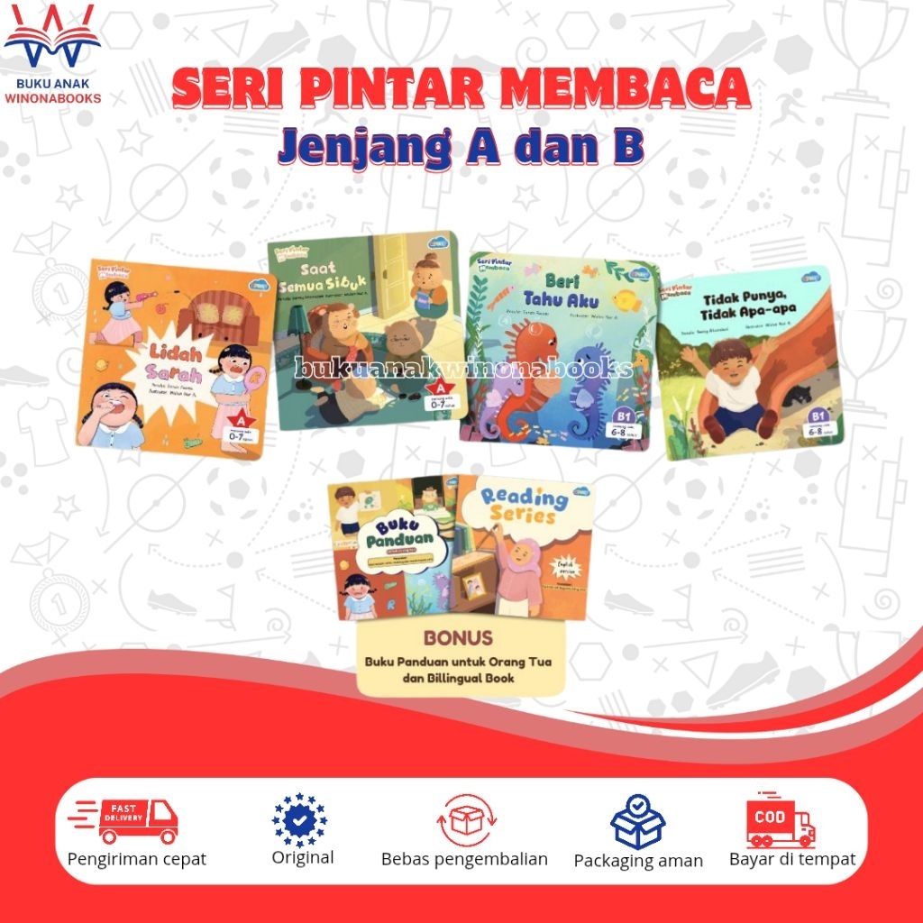 Jual Buku Berjenjang dapat 4 Seri Pintar Membaca tingkat A dan B1 ...