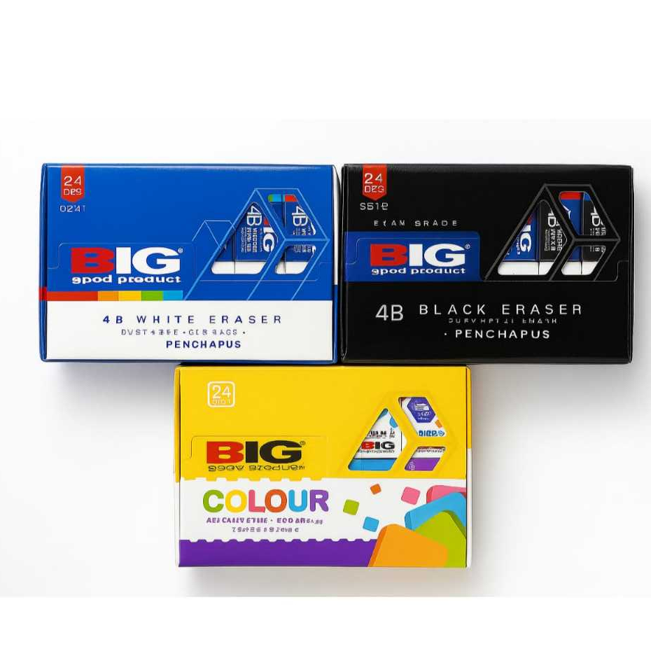 Jual BIG Penghapus Pensil | Stip Pensil | Hitam / Putih / Warna Mix ...