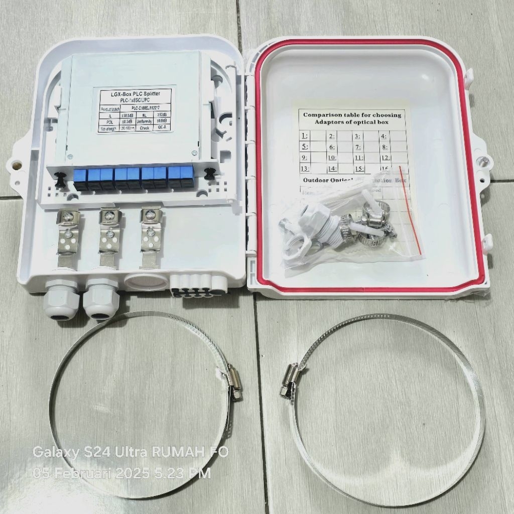 Jual odp 8 core lengkap box spliter 1:8 SC UPC/ odp mini 8 core ...