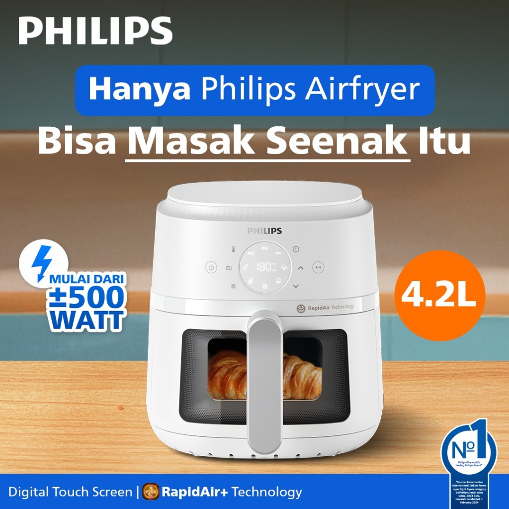 Jual BARU! PHILIPS Airfryer Low Watt 500W TRANSPARAN BEST CHOICE 4.2 L NA220/10 dengan jendela ...