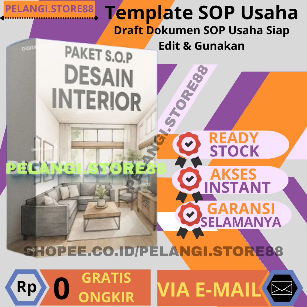 Jual FULL Paket SOP DESAIN INTERIOR - Standar Operasional Prosedur ...
