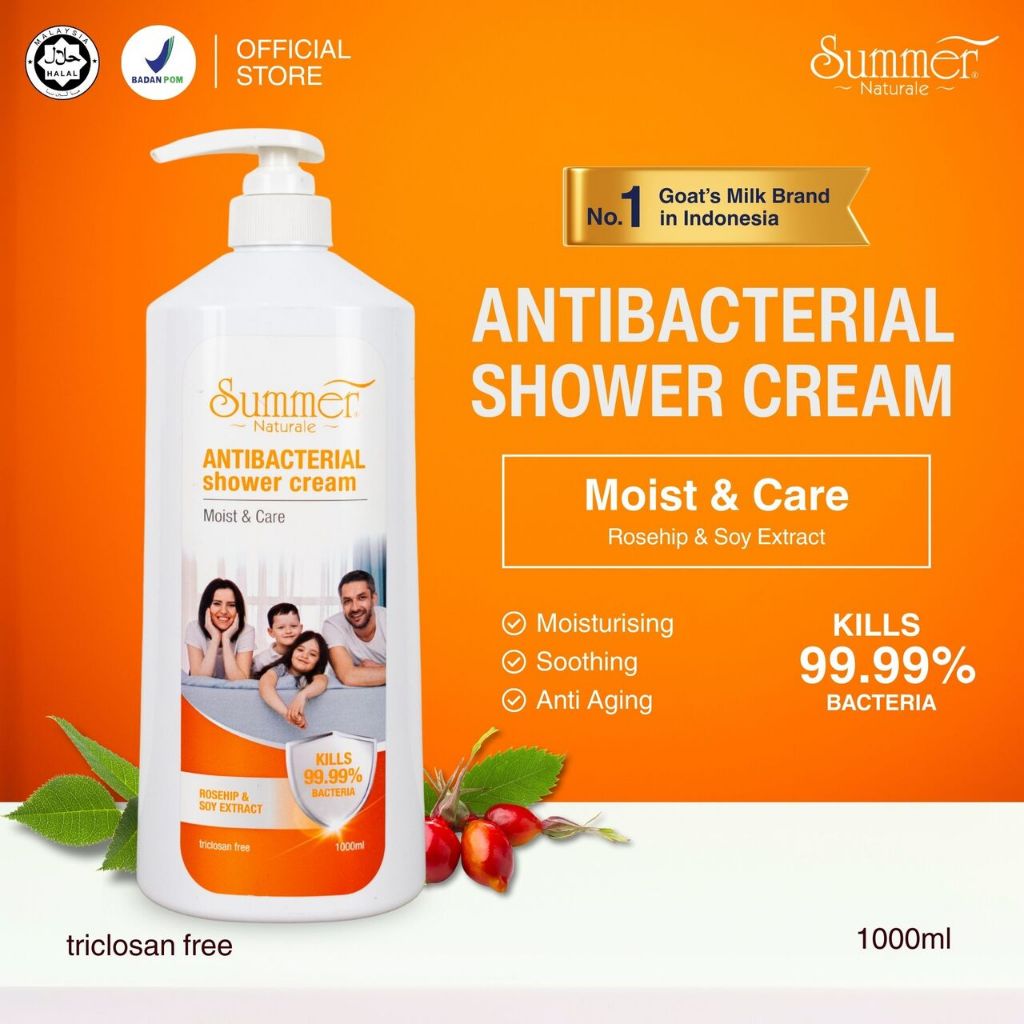 Jual Summer Naturale - 1000ml Body Wash Anti Bacterial Shower Cream ...