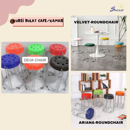 Jual KURSI OREO BULAT BANGKU MAKAN VELVET-DEVA-ARIANA-ROUND CHAIR KURSI ...
