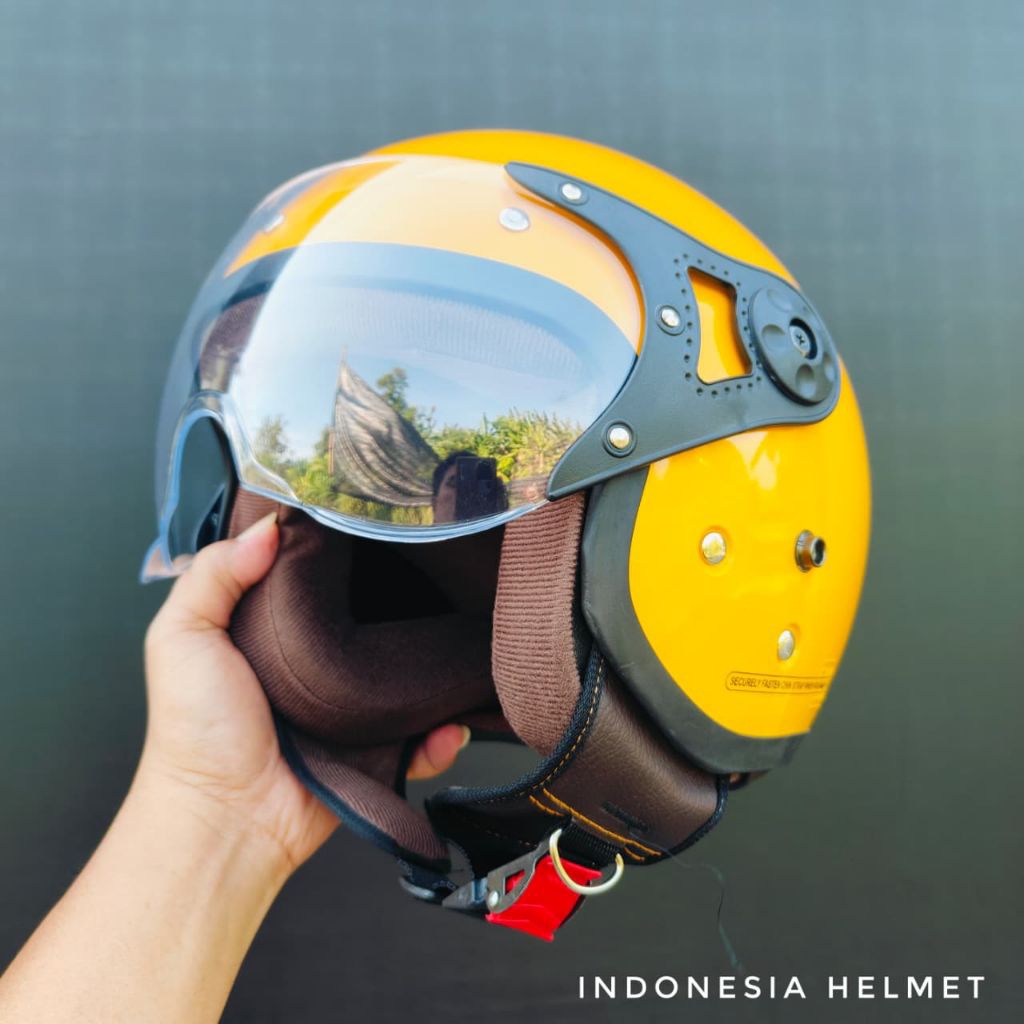Jual HELM CARGLOSS HIJAB WANITA ANTI PUSING SET KACA PILOT BENING ...