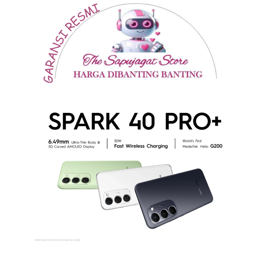 Jual Tecno Spark 40 Pro+ 8/128 8/256 New Segel Box Garansi Resmi Promo ...