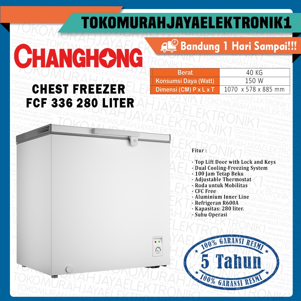 Jual Chest Freezer Changhong FCF 336 DW Freezer Box 280 Liter Garansi ...