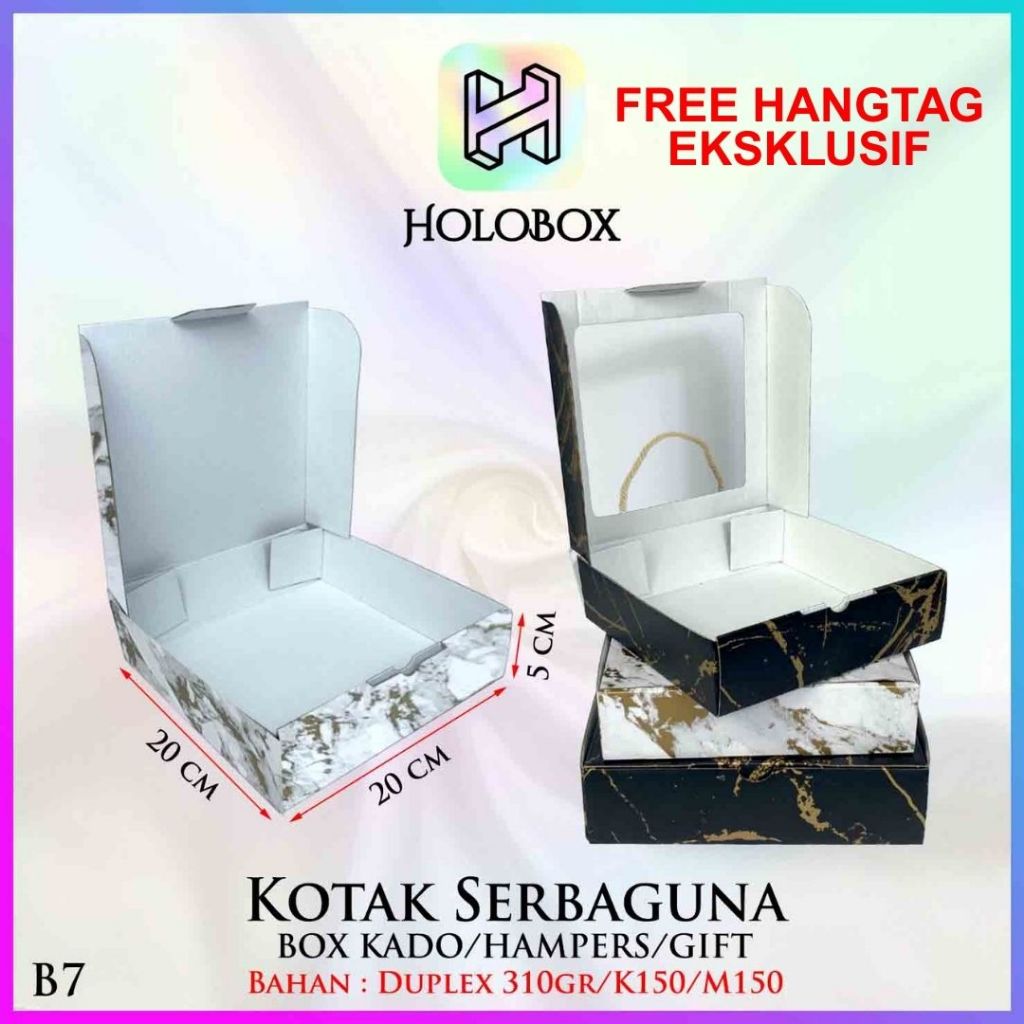 Jual Kotak Kado Hampers Baju / Box Mika Marble / Dus Souvenir / 20x20x5 ...